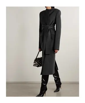Khaite Jelson Belted Coat - Grey