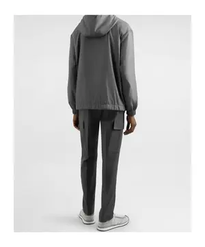 Dolce & Gabbana Zip-up Hooded Sports Jacket With Logo Plaque