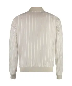 Hugo Boss Striped Zip-up Bomber Jacket