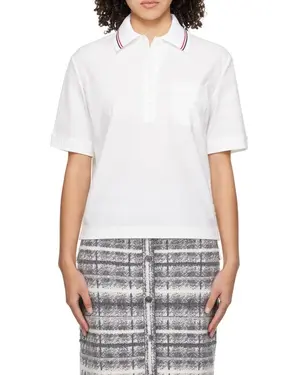 Thom Browne Rwb Stripe Polo Shirt