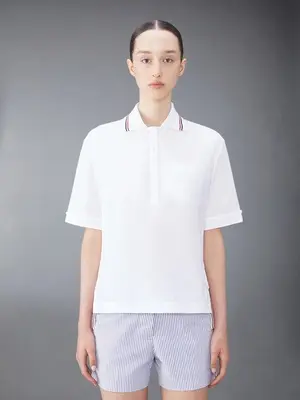 Thom Browne Rwb Stripe Polo Shirt