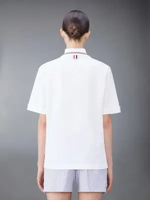 Thom Browne Rwb Stripe Polo Shirt