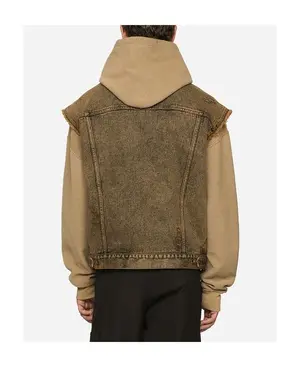 Dolce & Gabbana Overdyed Sleeveless Denim Jacket