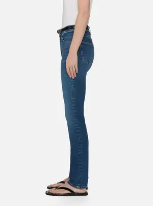 FRAME Whiskering Effect High Waist Full Length Jeans