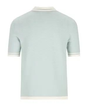 Tagliatore Contrast Trim Ribbed Short-sleeved Shirt