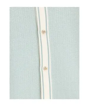 Tagliatore Contrast Trim Ribbed Short-sleeved Shirt