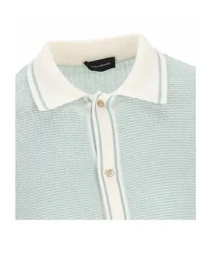Tagliatore Contrast Trim Ribbed Short-sleeved Shirt