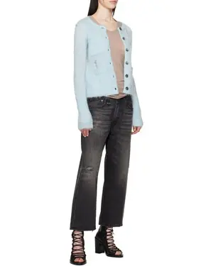 R13 Crew Neck Cardigan
