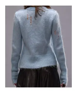 R13 Crew Neck Cardigan