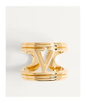 Valentino Garavani V" Logo Cut-out Ring