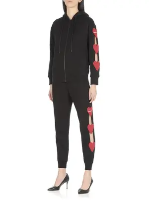 Moschino Cut-out Heart Zip-up Hoodie