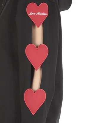 Moschino Cut-out Heart Zip-up Hoodie
