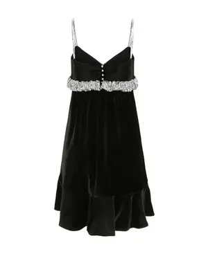 Rabanne Two-toned Chainmail Velvet Mini Dress