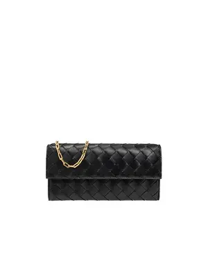 Bottega Veneta Logo Wallet - Black