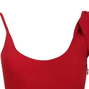 COURREGES Asymmetrical Knot Sleeveless Mini Dress - Ruby Colour