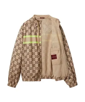 Gucci Monogrammed Zip-up Jacket - Nude