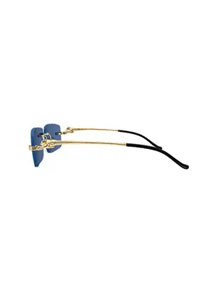 Cartier Rimless Rectangular Frame Sunglasses