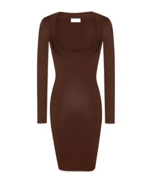 Saint Laurent Long-sleeved Knitted Dress