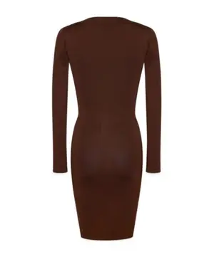 Saint Laurent Long-sleeved Knitted Dress