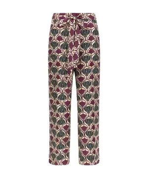 Max Mara All-over Printed Drawstring Trousers - Nude