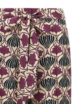 Max Mara All-over Printed Drawstring Trousers - Nude