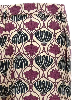 Max Mara All-over Printed Drawstring Trousers - Nude