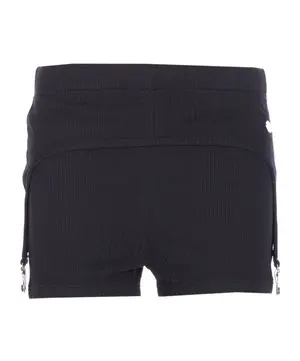 JEAN PAUL GAULTIER Ribbed Garter Shorts With Logo Detail