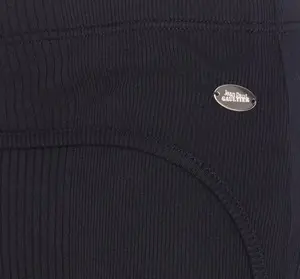 JEAN PAUL GAULTIER Ribbed Garter Shorts With Logo Detail