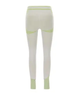 Casablanca Ribbed Performance Leggings - Light Grey