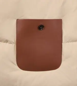 TOD'S Leather-trimmed Technical Cotton Down Jacket - Light Brown