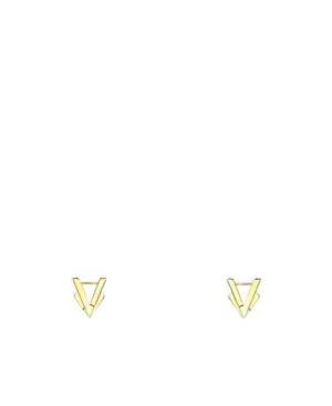 Bottega Veneta Gold V-shaped Earrings