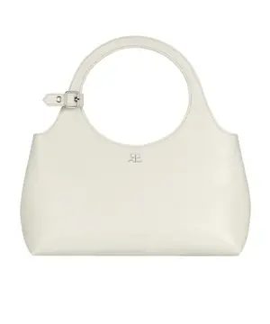 COURREGES Courrèges Holy Day Top Handle Bag With Buckle Details - Hemp
