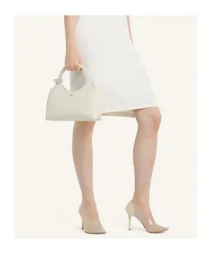 COURREGES Courrèges Holy Day Top Handle Bag With Buckle Details - Hemp