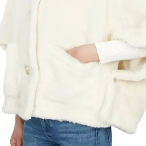 Max Mara Teddy Alpaca And Wool Cape - White