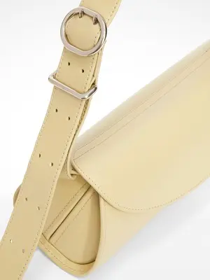 JIL SANDER Small Cannolo Shoulder Bag - Almond