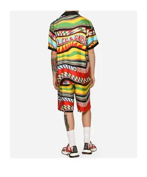 Dolce & Gabbana Carretto Printed Twill Jogging Shorts