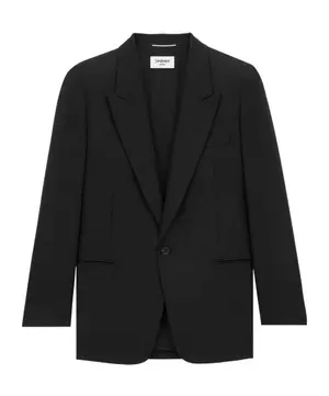 Saint Laurent Wool Chin Jacket - Black