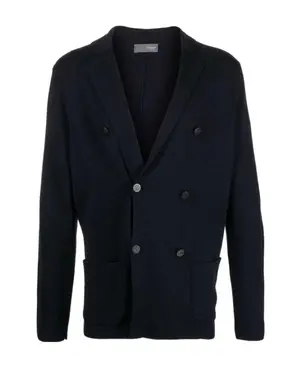 DRUMOHR Double-breasted Merino Wool Cardigan - Black
