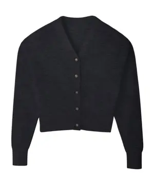 Jacquemus Logo Embroidered V-neck Cardigan - Black
