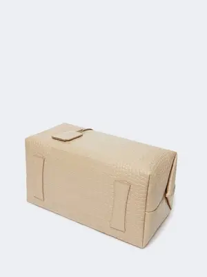 Max Mara Croc-embossed Shoulder Bag - Nude