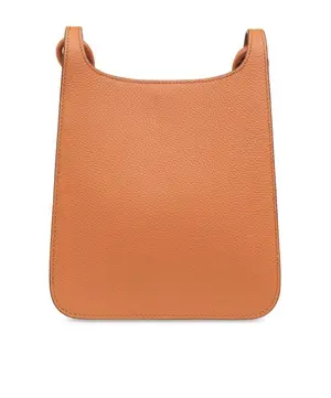 Mcm Mini Himmel Logo Embossed Hobo Bag - Brown