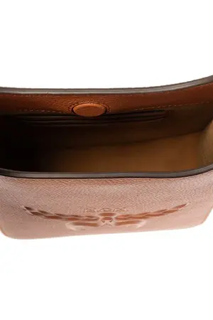 Mcm Mini Himmel Logo Embossed Hobo Bag - Brown