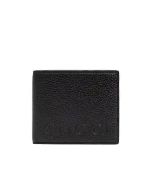 Gucci Logo Embossed Bi-fold Wallet - Black