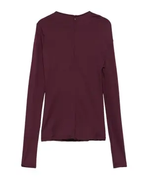 Victoria Beckham Twist Detail Cut Out Long Sleeve Top - Red