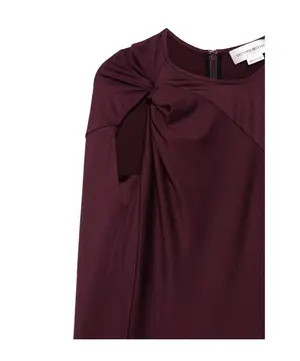 Victoria Beckham Twist Detail Cut Out Long Sleeve Top - Red