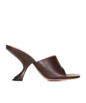 Amina Muaddi Open Toe High Heeled Sandals - Brown