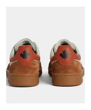 Dsquared2 Round Toe Low-top Sneakers - Beige/brown