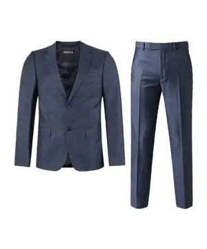 Zegna Single-breasted Two-piece Suit - Blue