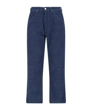 VIVIENNE WESTWOOD Mid Rise Straight Leg Trousers With Logo Patch