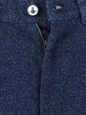 VIVIENNE WESTWOOD Mid Rise Straight Leg Trousers With Logo Patch